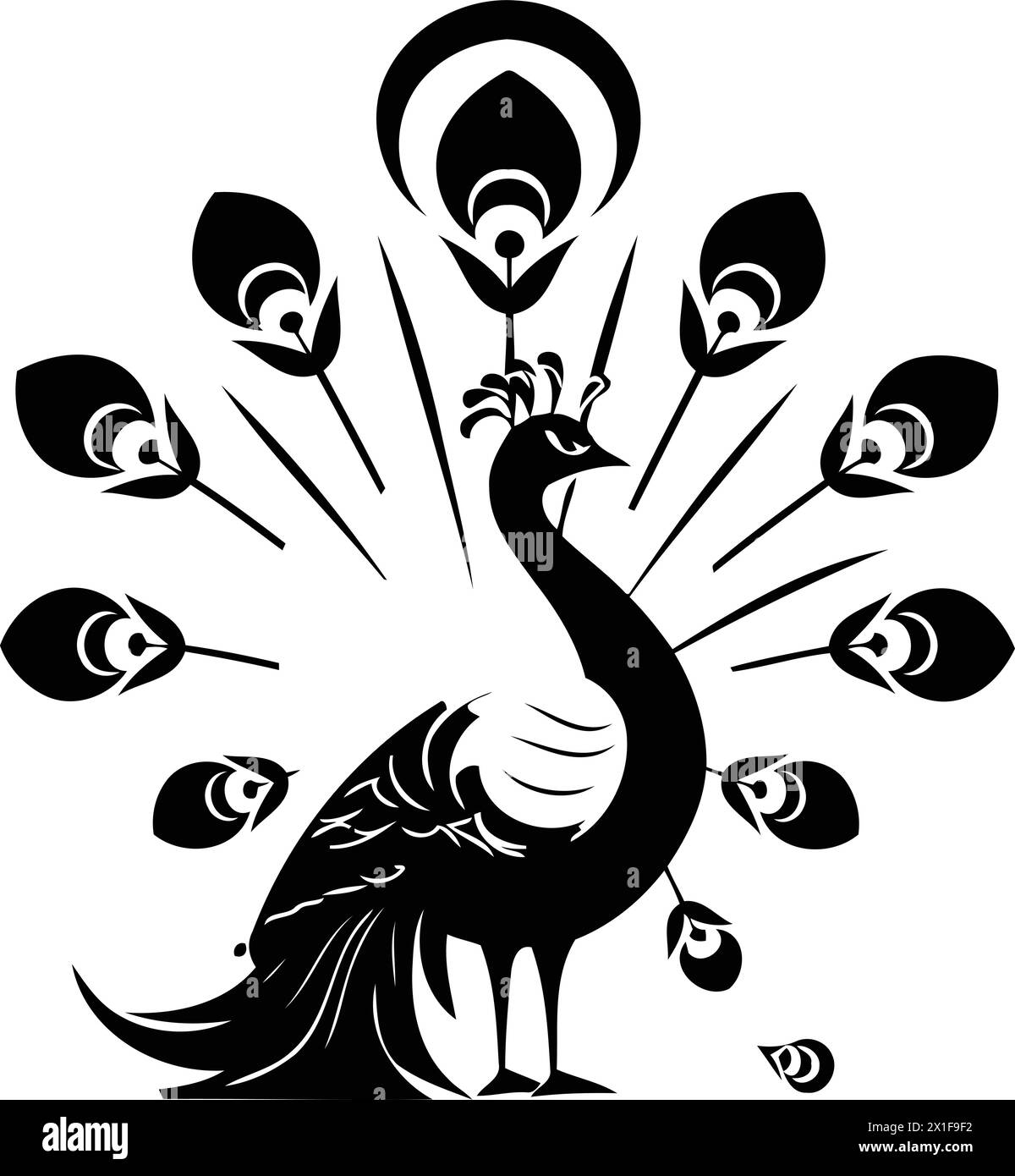 Peacock With Peacock Feathers Peacock Vector Illustration Stock Vector Image And Art Alamy
