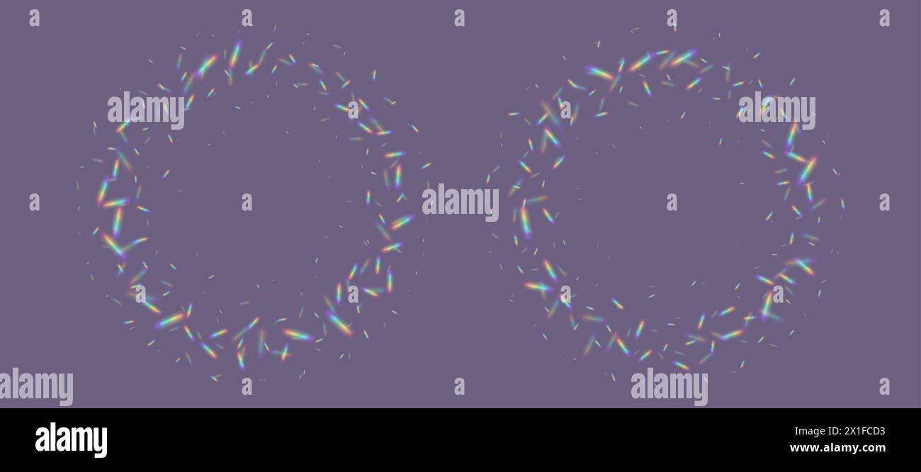 Rainbow refraction overlay frames, leak flare, prism light effect ...