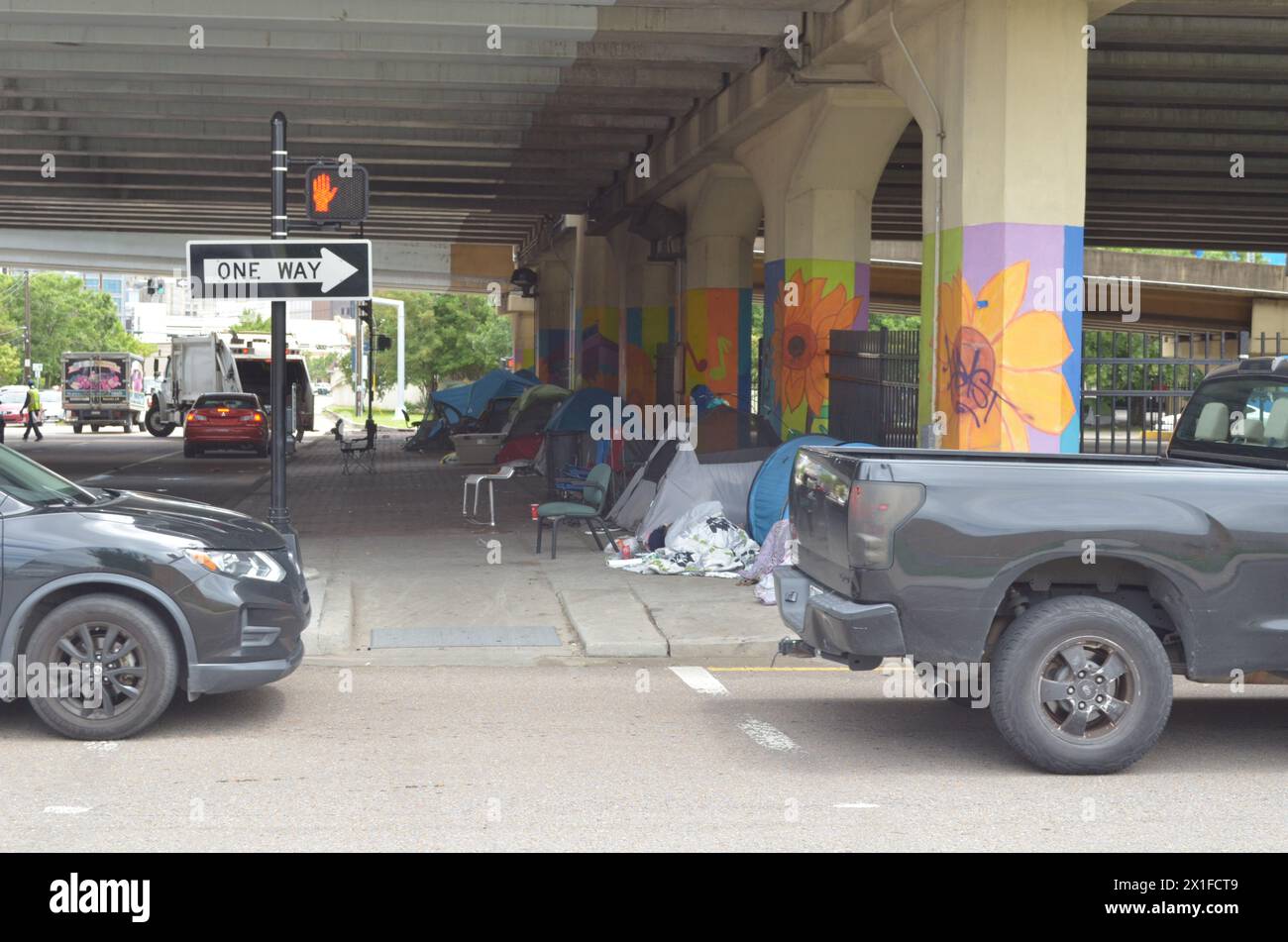 Homeless encampment New Orleans Skid Row Stock Photo - Alamy