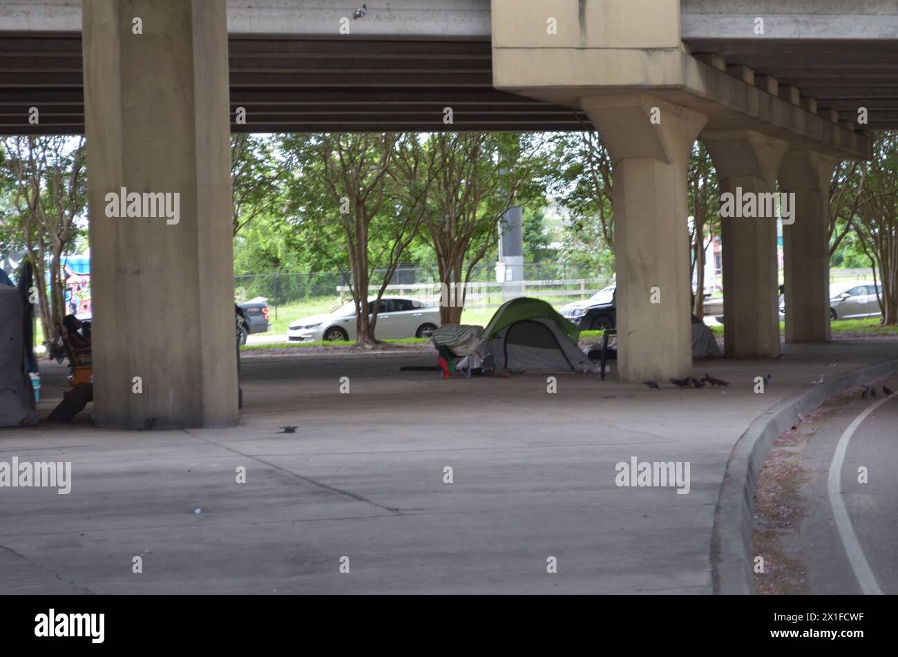 Homeless encampment New Orleans Skid Row Stock Photo - Alamy
