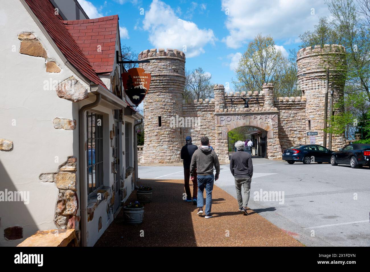 USA Tennessee Chattanooga Point Park Lookout Mountain overlook of the ...