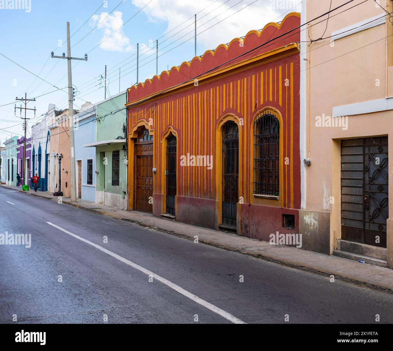 Art Deco Street Scene in Merida Mexico Stock Photo - Alamy
