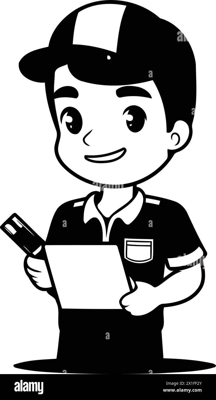Cartoon security guard hi-res stock photography and images - Alamy