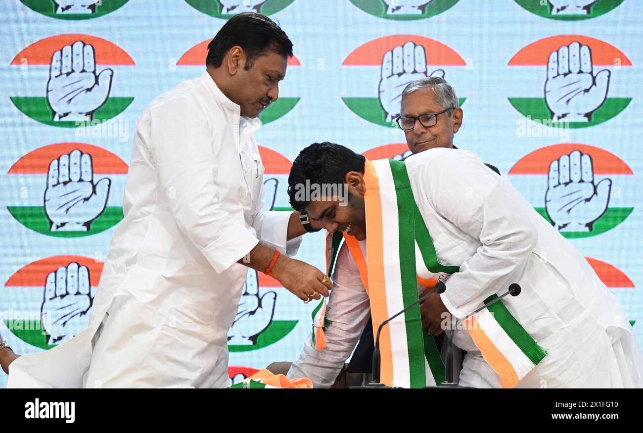 India. 16th Apr, 2024. NEW DELHI, INDIA - APRIL 16: Bihar Leaders Prem ...