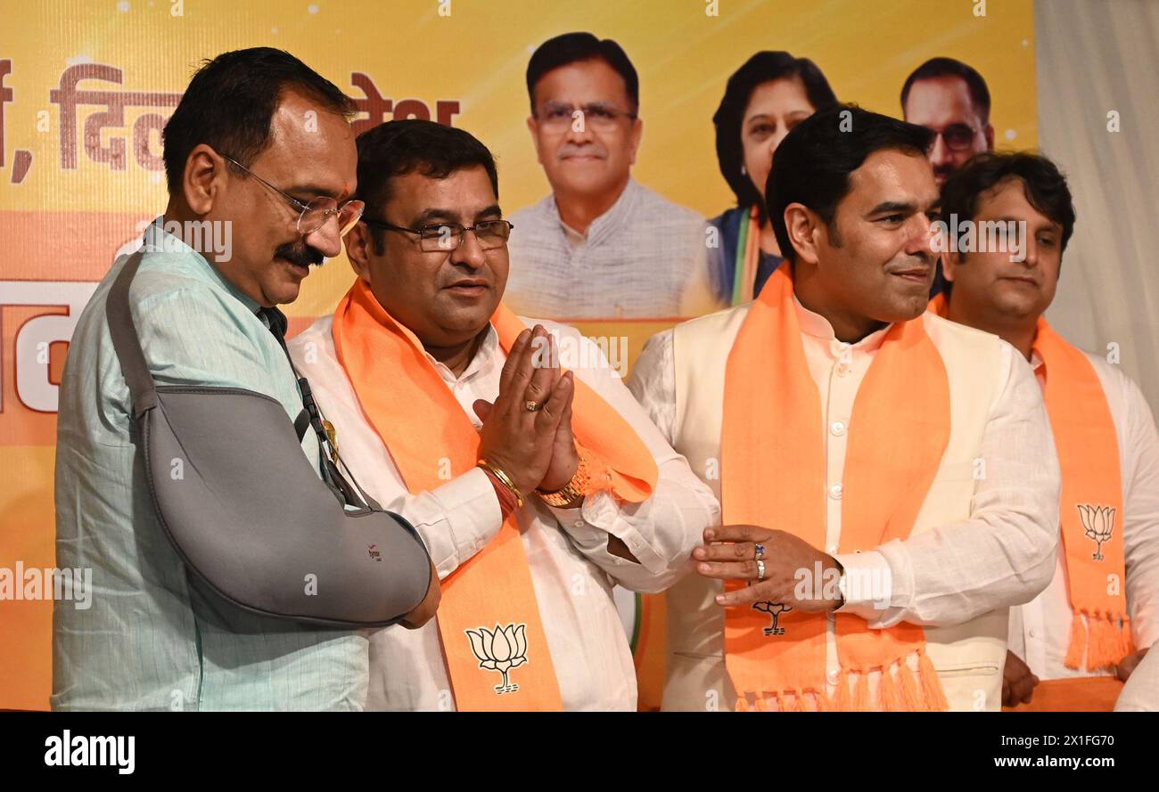 India. 16th Apr, 2024. NEW Delhi, INDIA - APRIL 16: Delhi BJP President ...