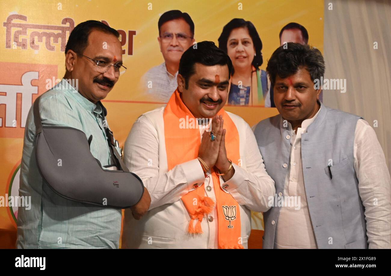 India. 16th Apr, 2024. NEW Delhi, INDIA - APRIL 16: Congress Leader Prateek Anand Grandson of ...