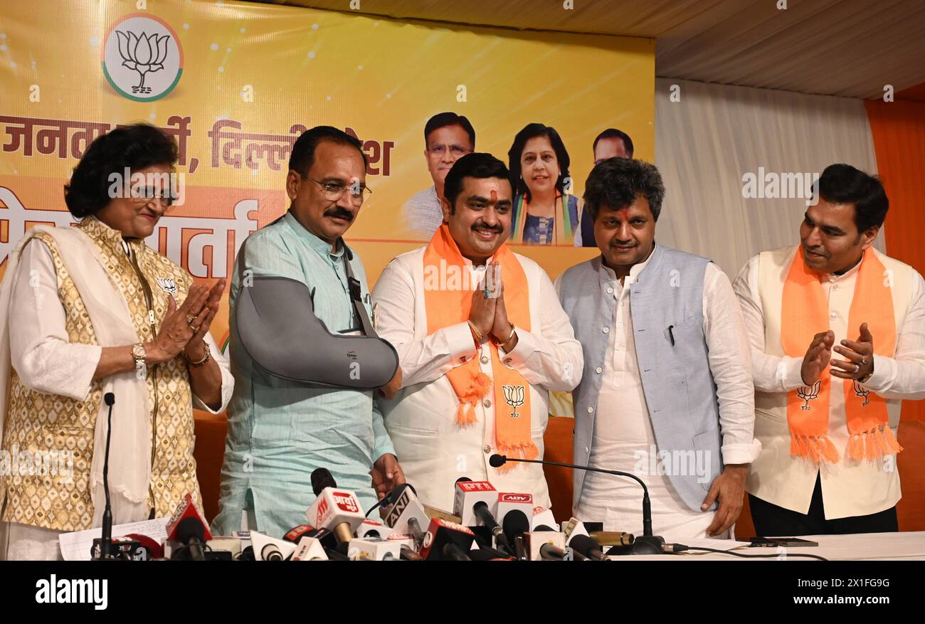 India. 16th Apr, 2024. NEW Delhi, INDIA - APRIL 16: Congress Leader Prateek Anand ( Grandson of ...