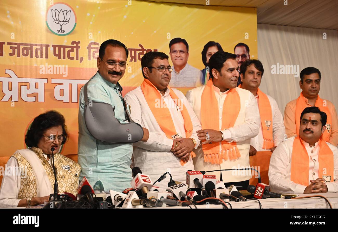 India. 16th Apr, 2024. NEW Delhi, INDIA - APRIL 16: Delhi BJP President ...