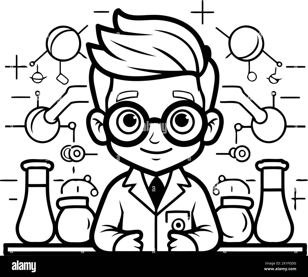 Chemist icon vector vectors Black and White Stock Photos & Images - Alamy