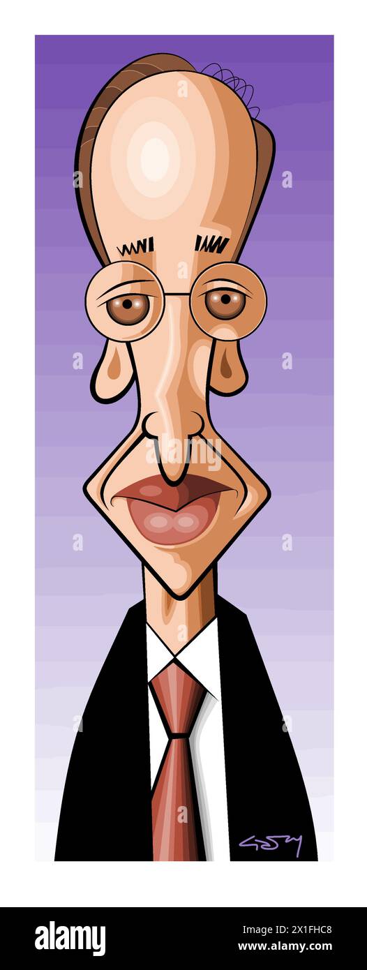 Illustration of the US astrophysicist Saul Perlmutter (born 1959 ...