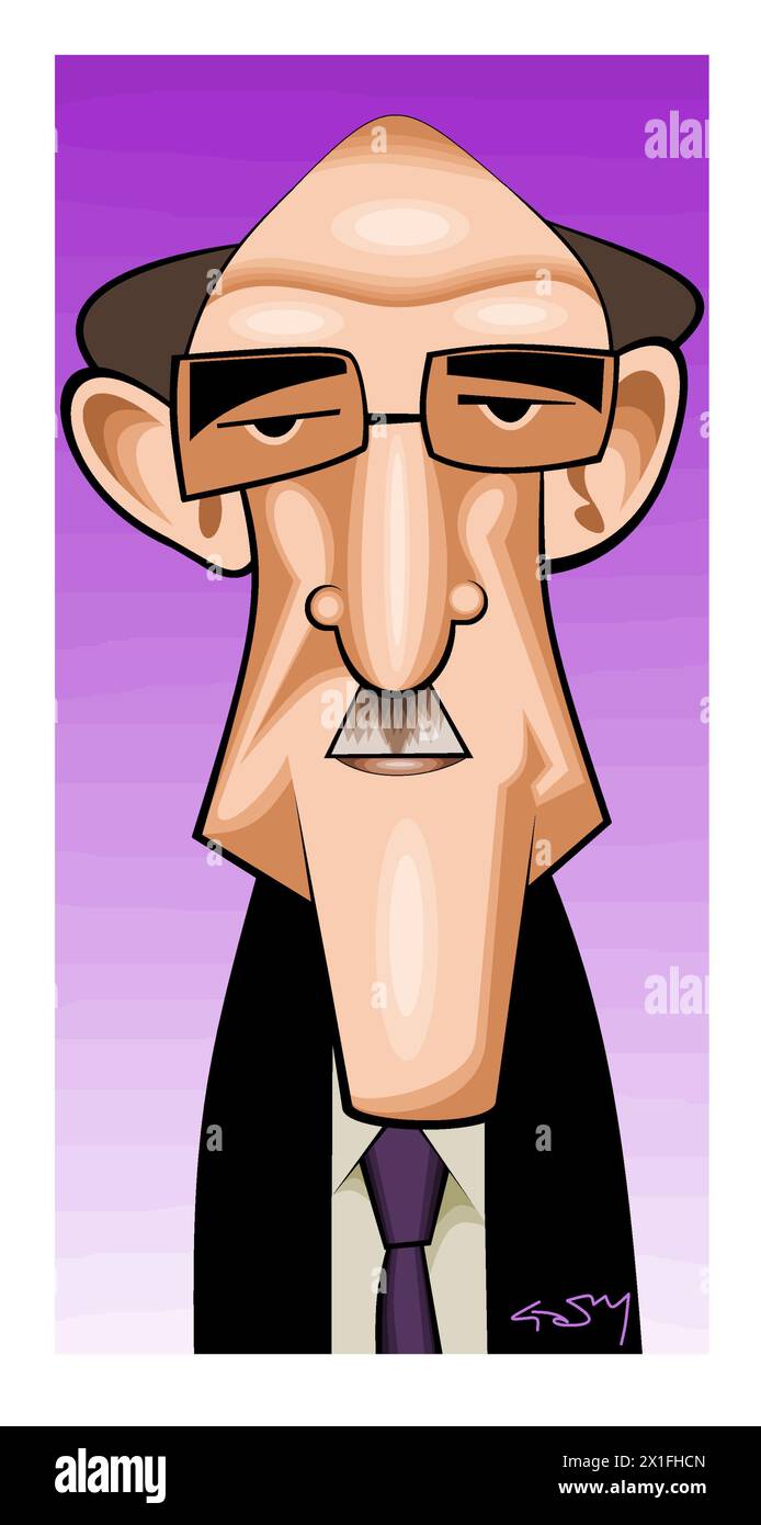 Illustration of the American biologist Martin Chalfie (born 1947). In ...
