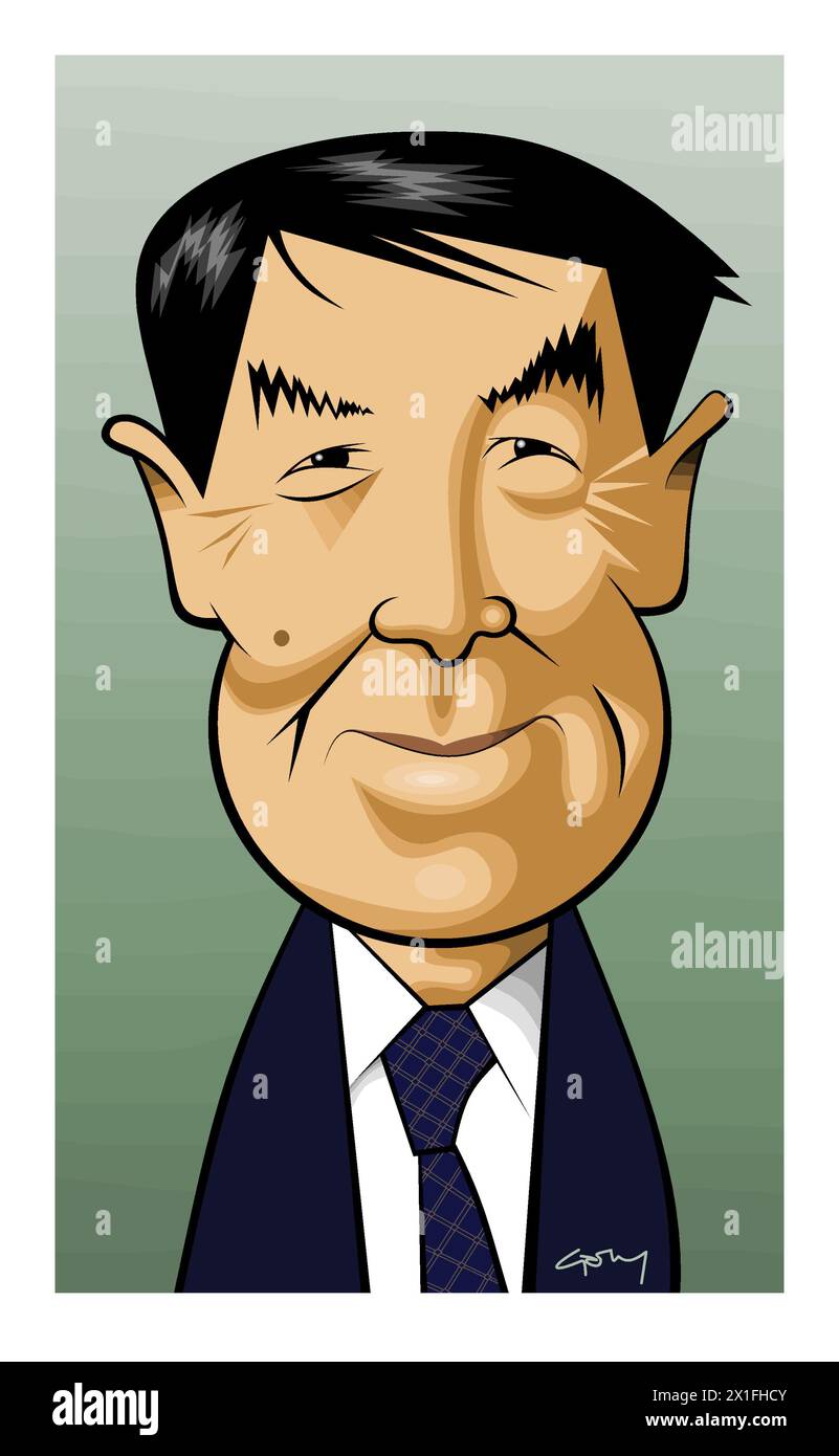 Illustration of the Japanese-US physicist Yoichiro Nambu (1921-2015 ...