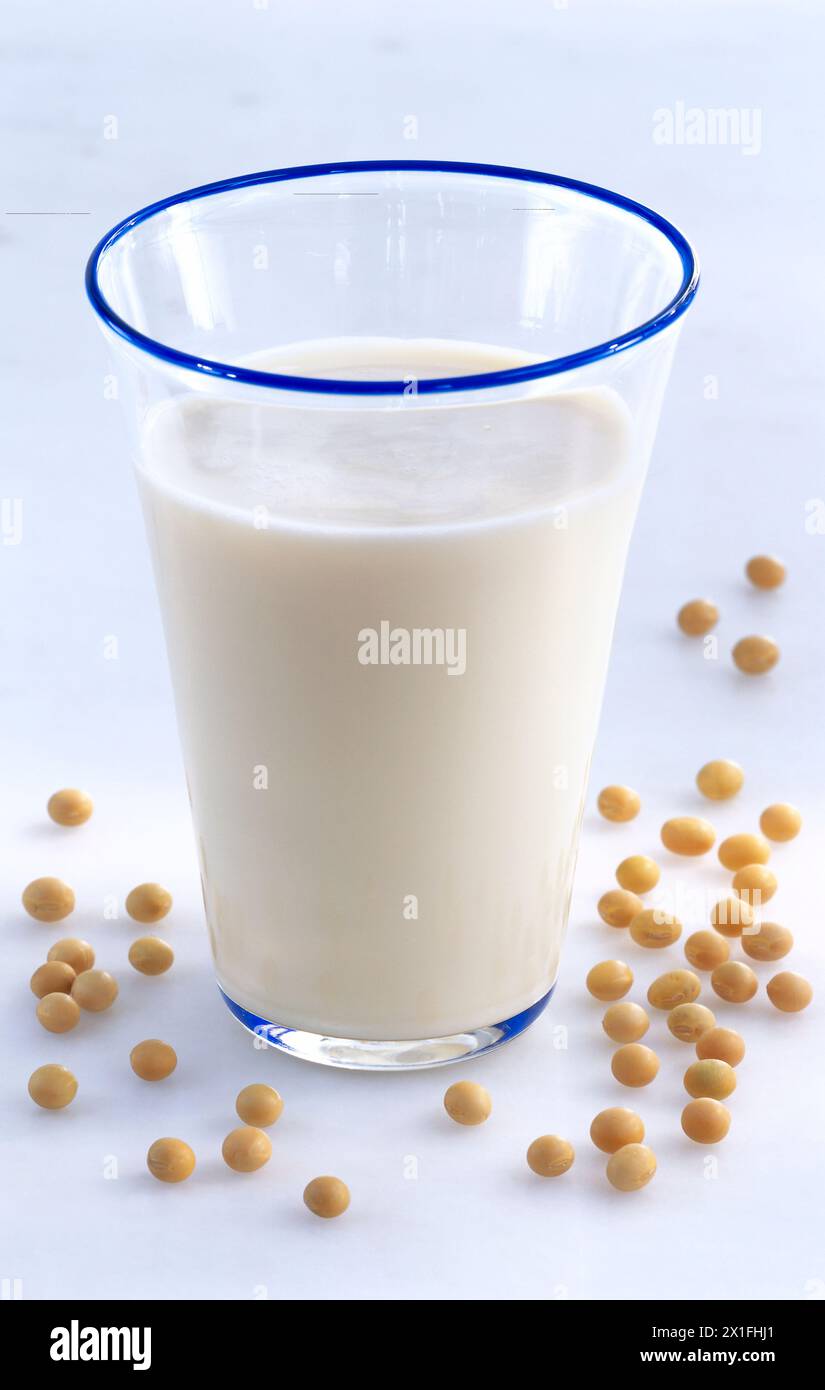 Soya beans and soya milk Stock Photo - Alamy