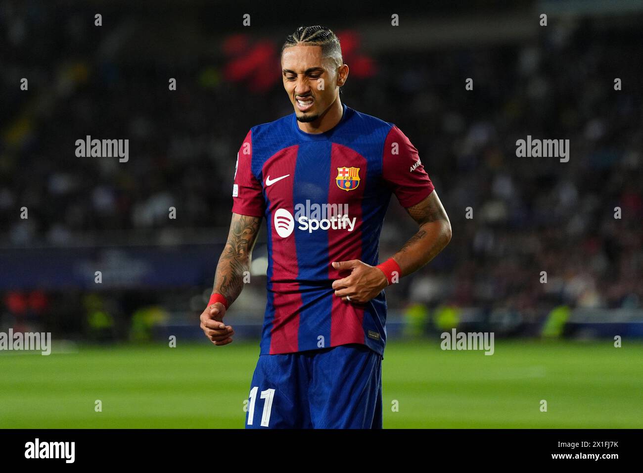 Barcelona, Spain. 16th Apr, 2024. Raphina (FC Barcelona) is pictured ...