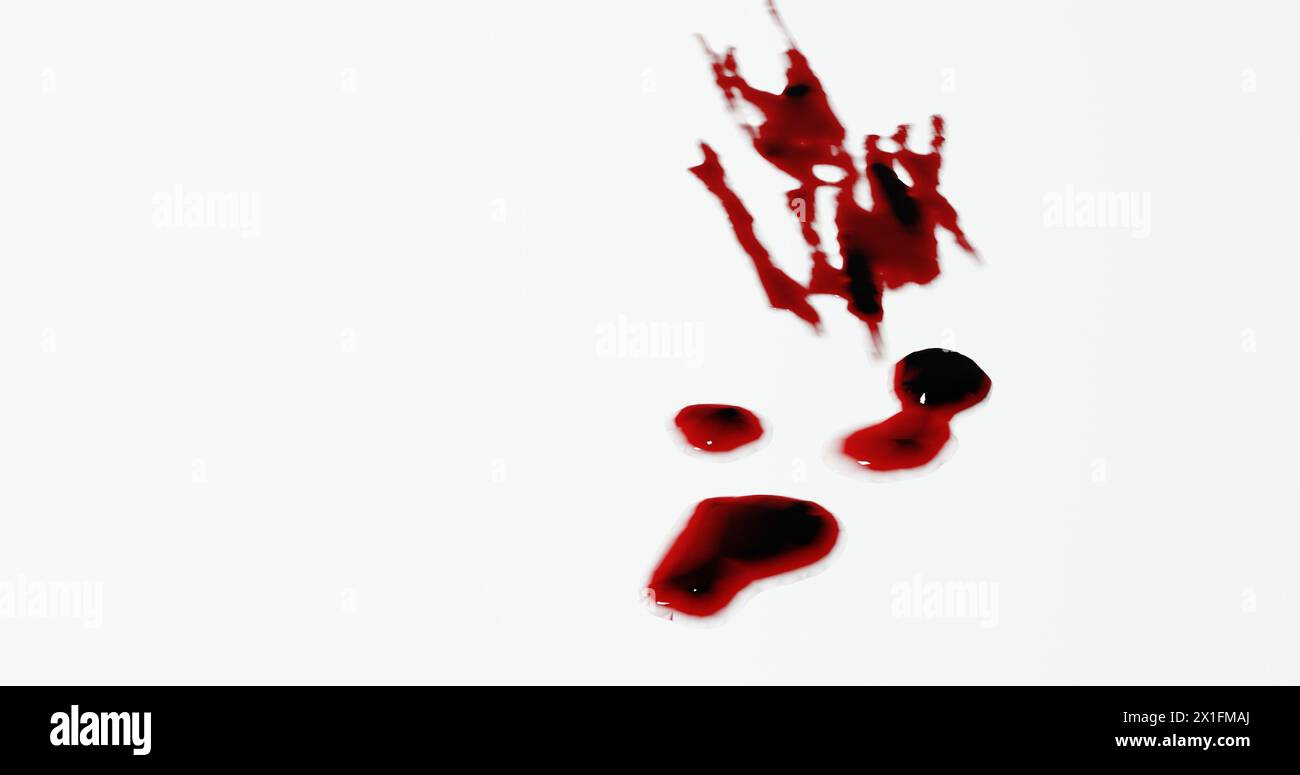 3d render of blood stain, splatter or spatter for crime scene or ...