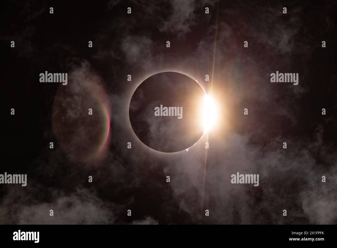 Arlington, Texas, USA. 8th Apr, 2024. The 2024 Total Solar Eclipse as ...