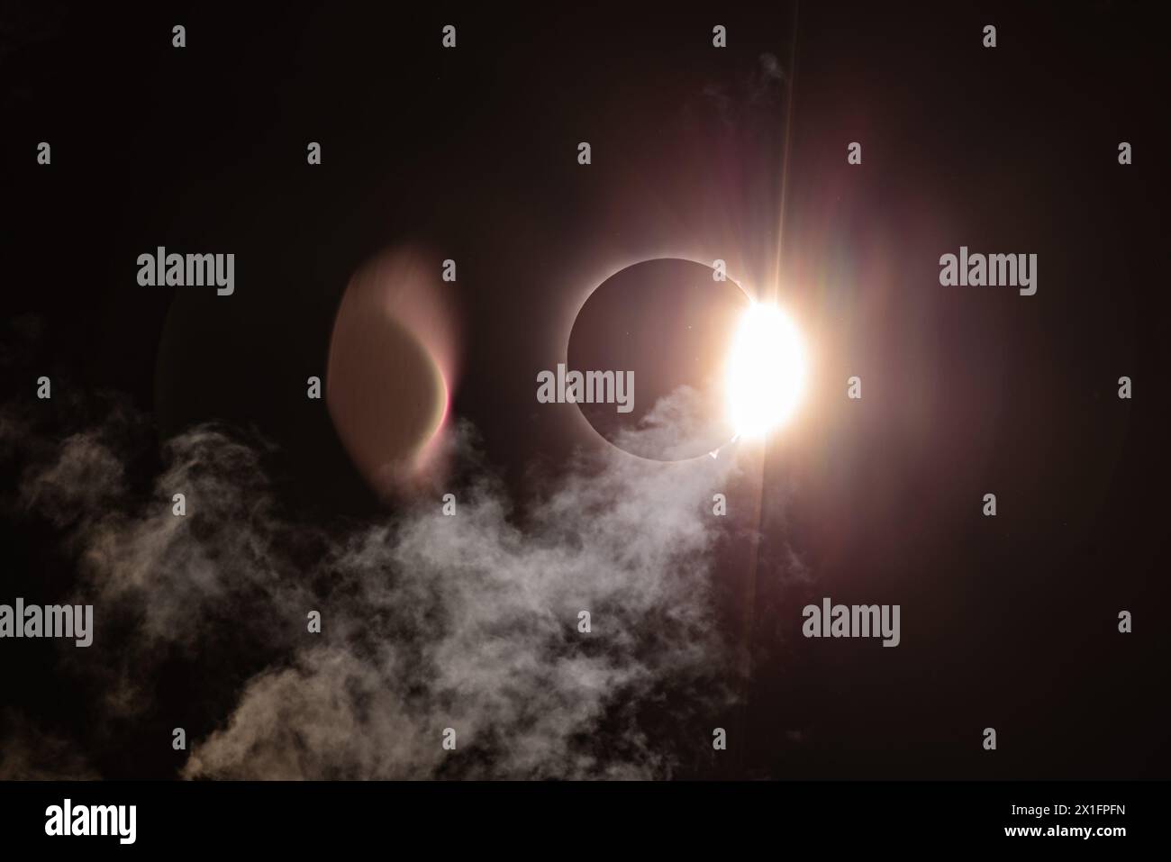 Arlington, Texas, USA. 8th Apr, 2024. The 2024 Total Solar Eclipse as ...