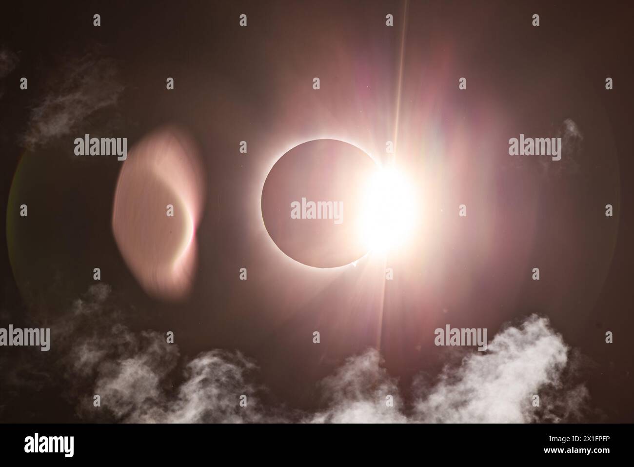 Arlington, Texas, USA. 8th Apr, 2024. The 2024 Total Solar Eclipse as ...