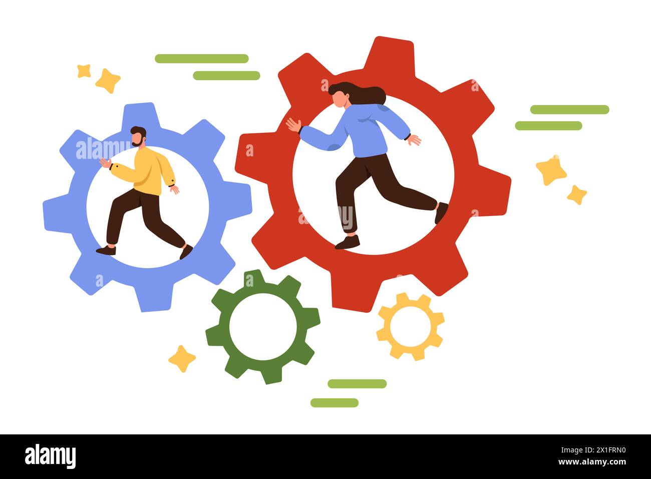 Work progress, organization and productivity of strong business team ...