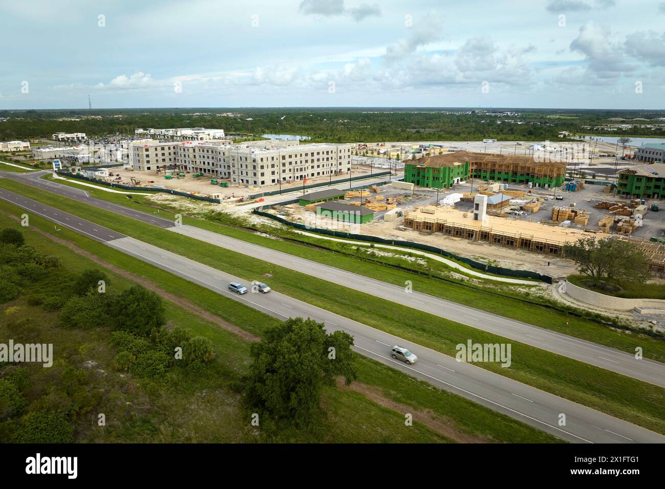 Development of residential housing in american suburbs close to ...