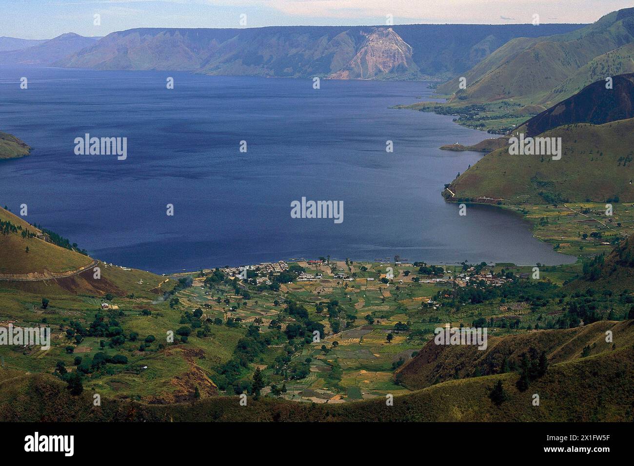 Lake Toba, the largest volcanic lake in the world, Sumatra, Indonesia ...