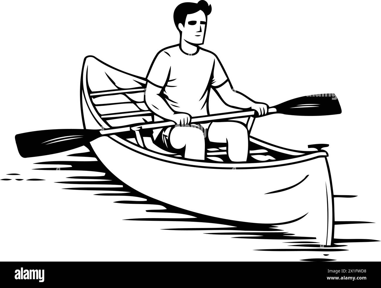 Man with rowing boat Cut Out Stock Images & Pictures - Alamy