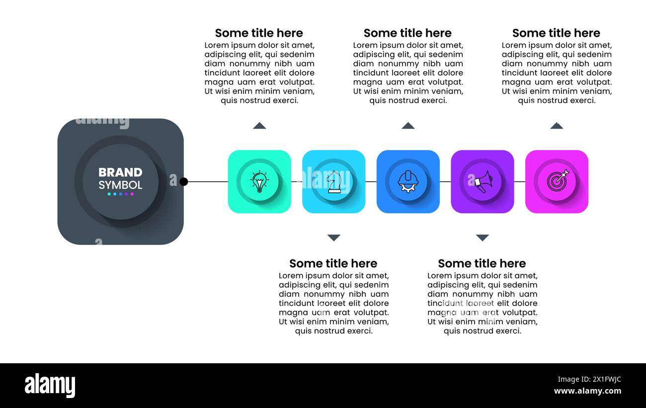 Infographic template with icons and 5 options or steps. Line. Can be ...