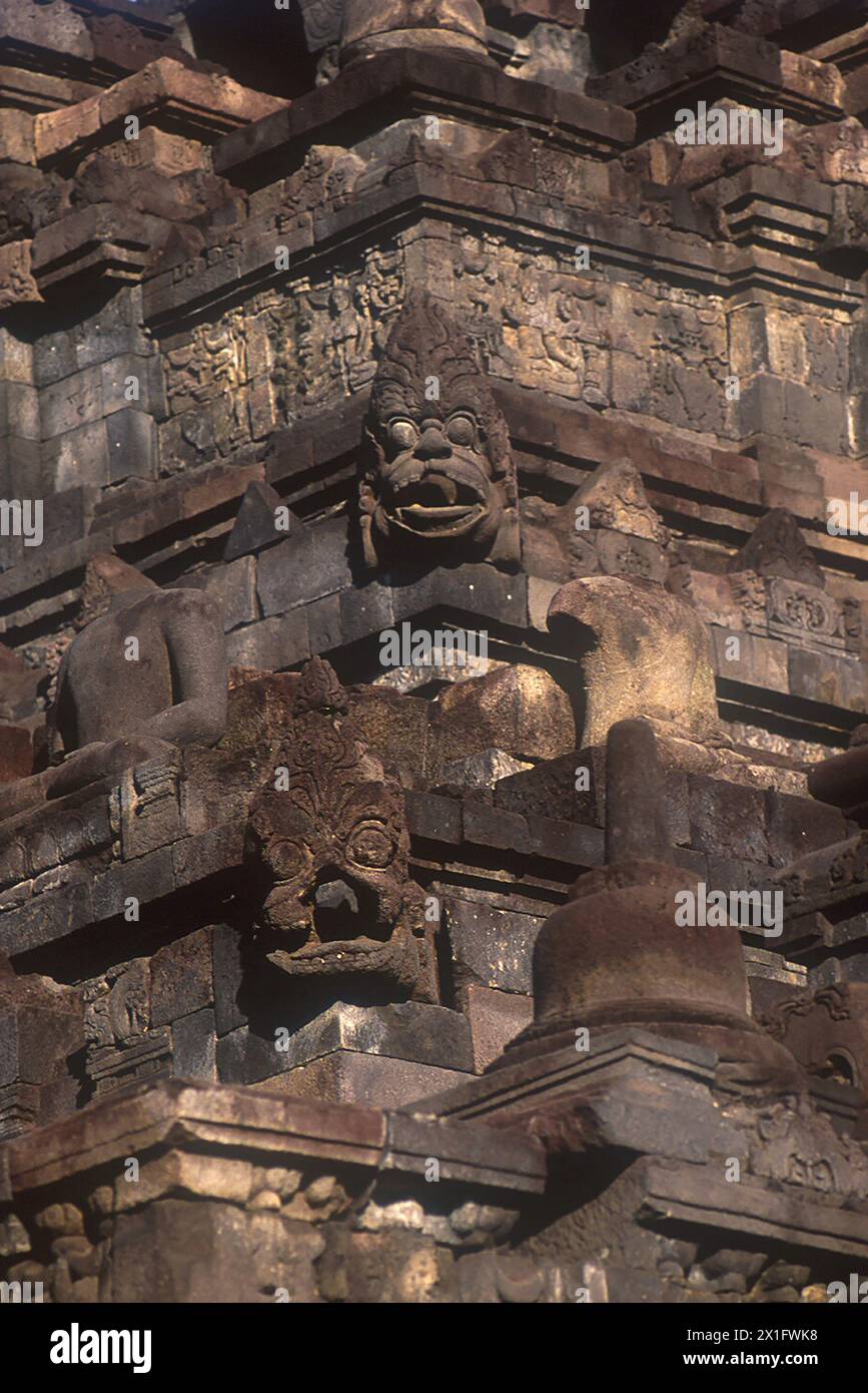 Drains and Kamadhatu relief, Borobudur Temple, Central Java, Indonesia ...