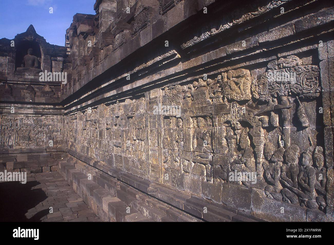 Kamadhatu relief, Borobudur Temple, Central Java, Indonesia Stock Photo ...