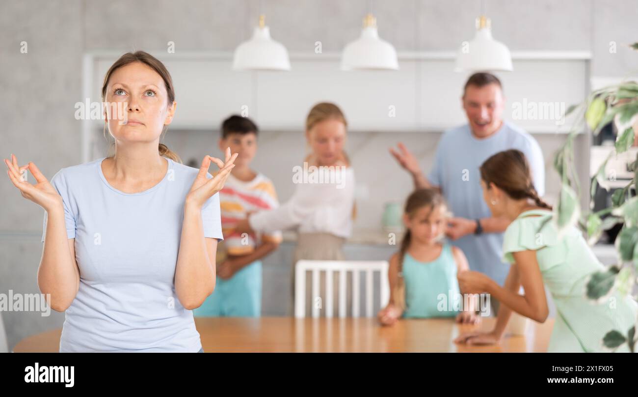 Portrait of weary woman Stock Photo - Alamy