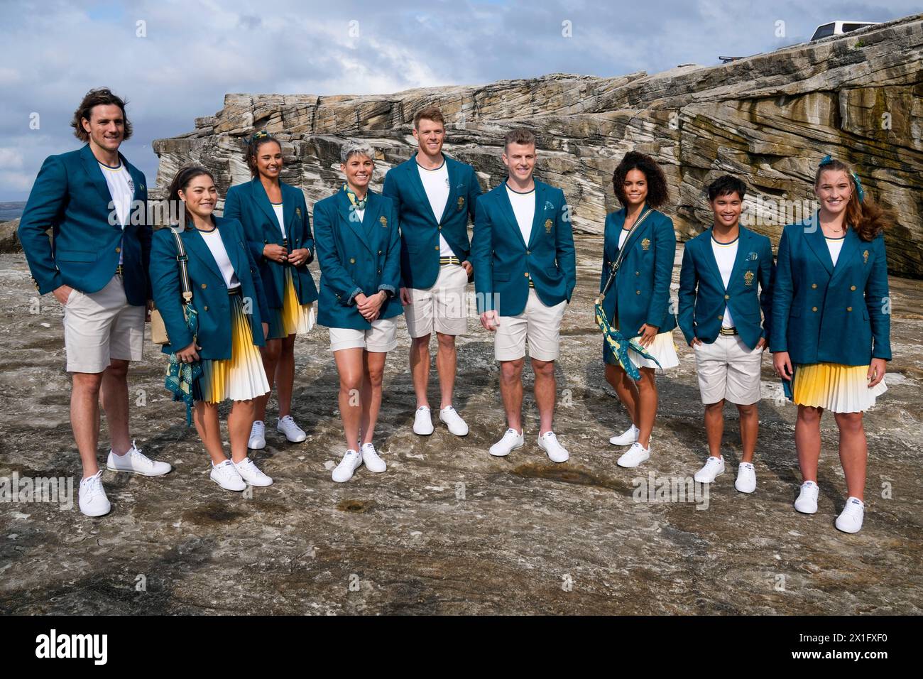 Members of the Australian Olympic team pose during the Australian 2024 ...