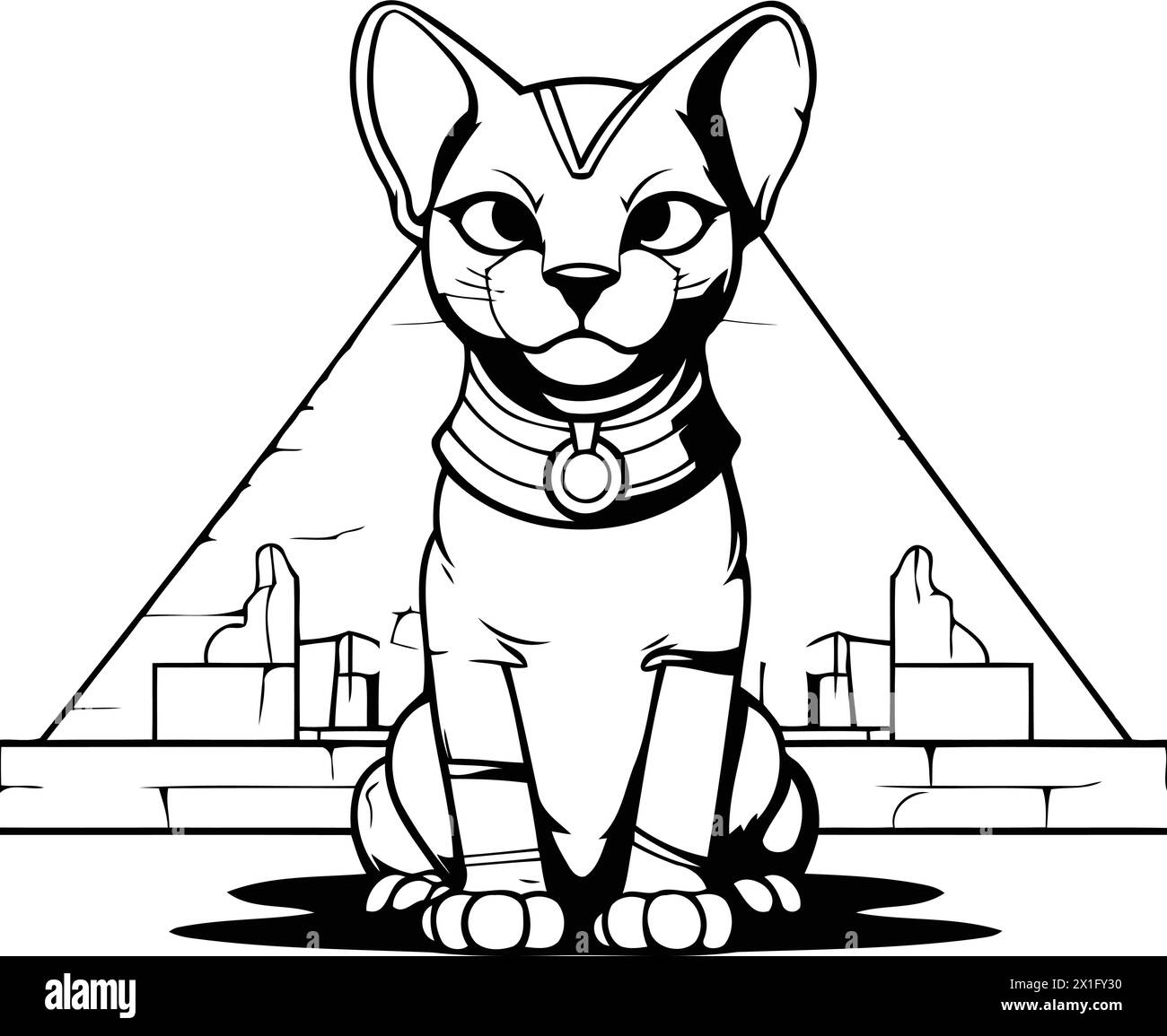 Sphinx and the pyramids Stock Vector Images - Alamy