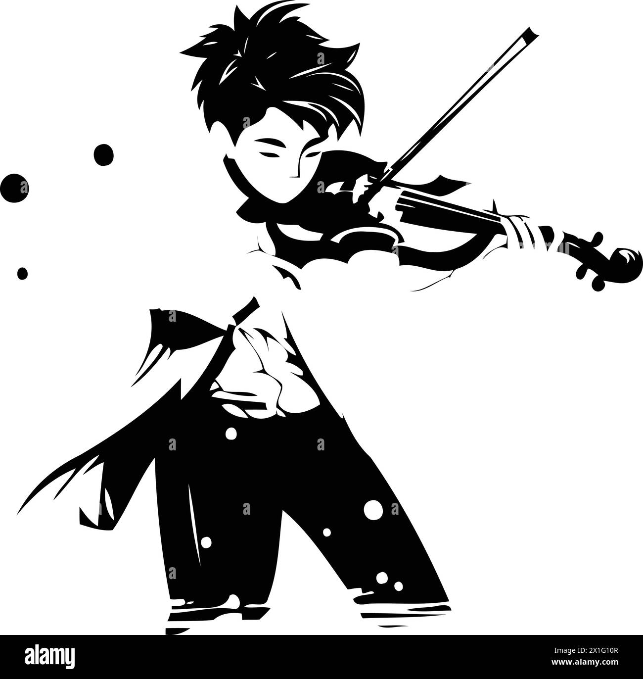 Musician playing the violin Stock Vector Images - Alamy