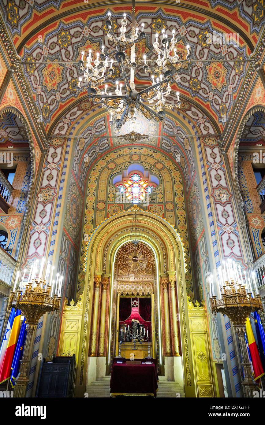 Bukarest, Romania. 16th Apr, 2024. Interior view of the Choral Temple ...