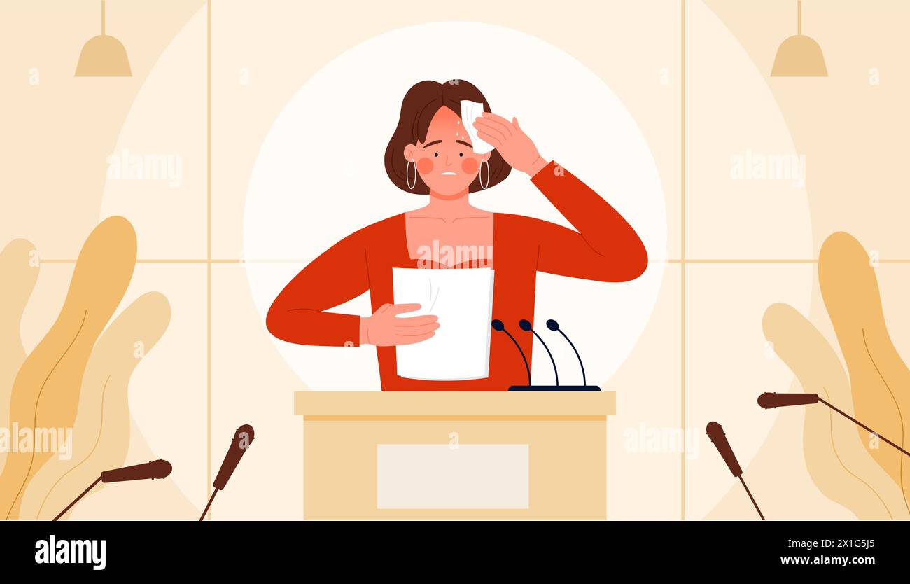 Speaker and audience stress hi-res stock photography and images - Alamy