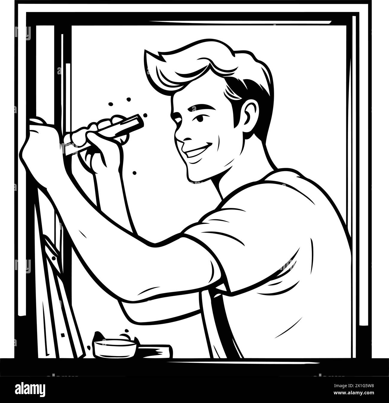 Drawing drilling holes hi-res stock photography and images - Alamy