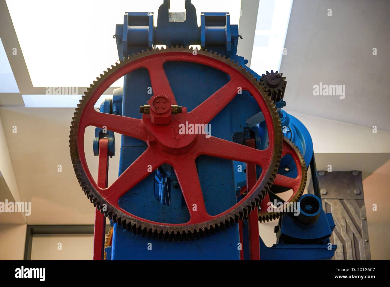 Large machinery and gears in Liuzhou Industrial Museum, Guangxi, China ...
