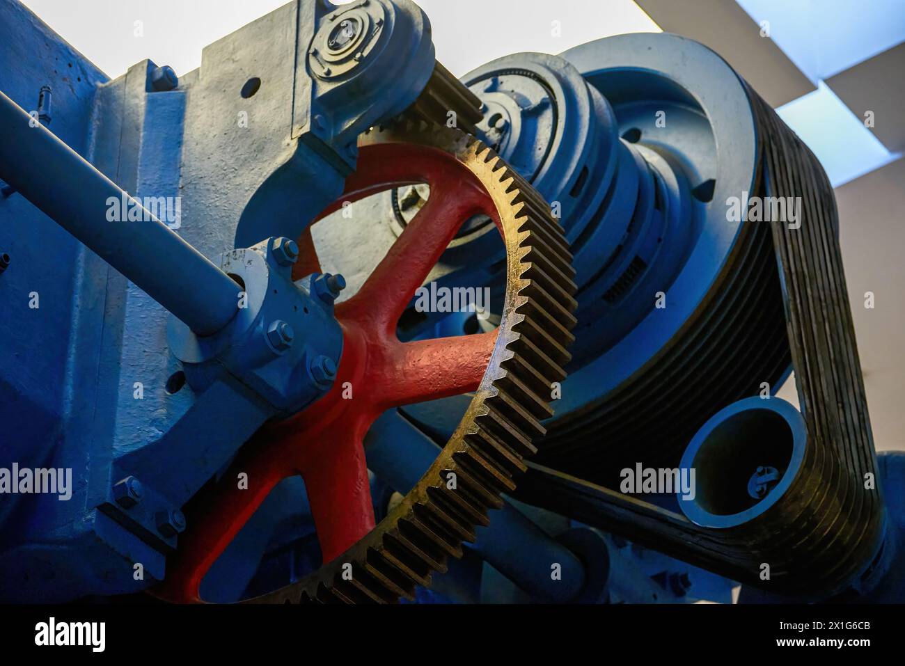 Large machinery and gears in Liuzhou Industrial Museum, Guangxi, China ...