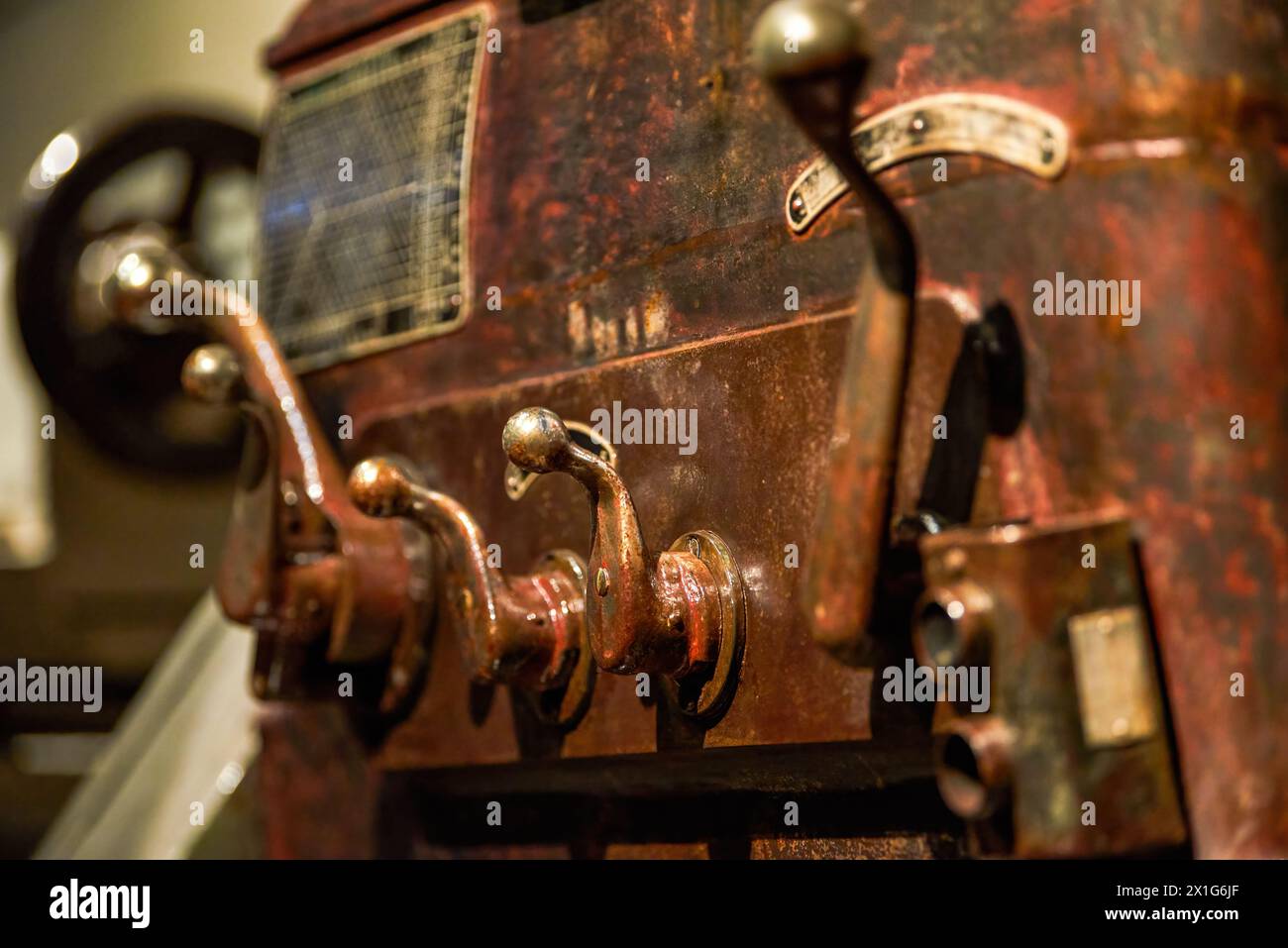 Large machinery and gears in Liuzhou Industrial Museum, Guangxi, China ...