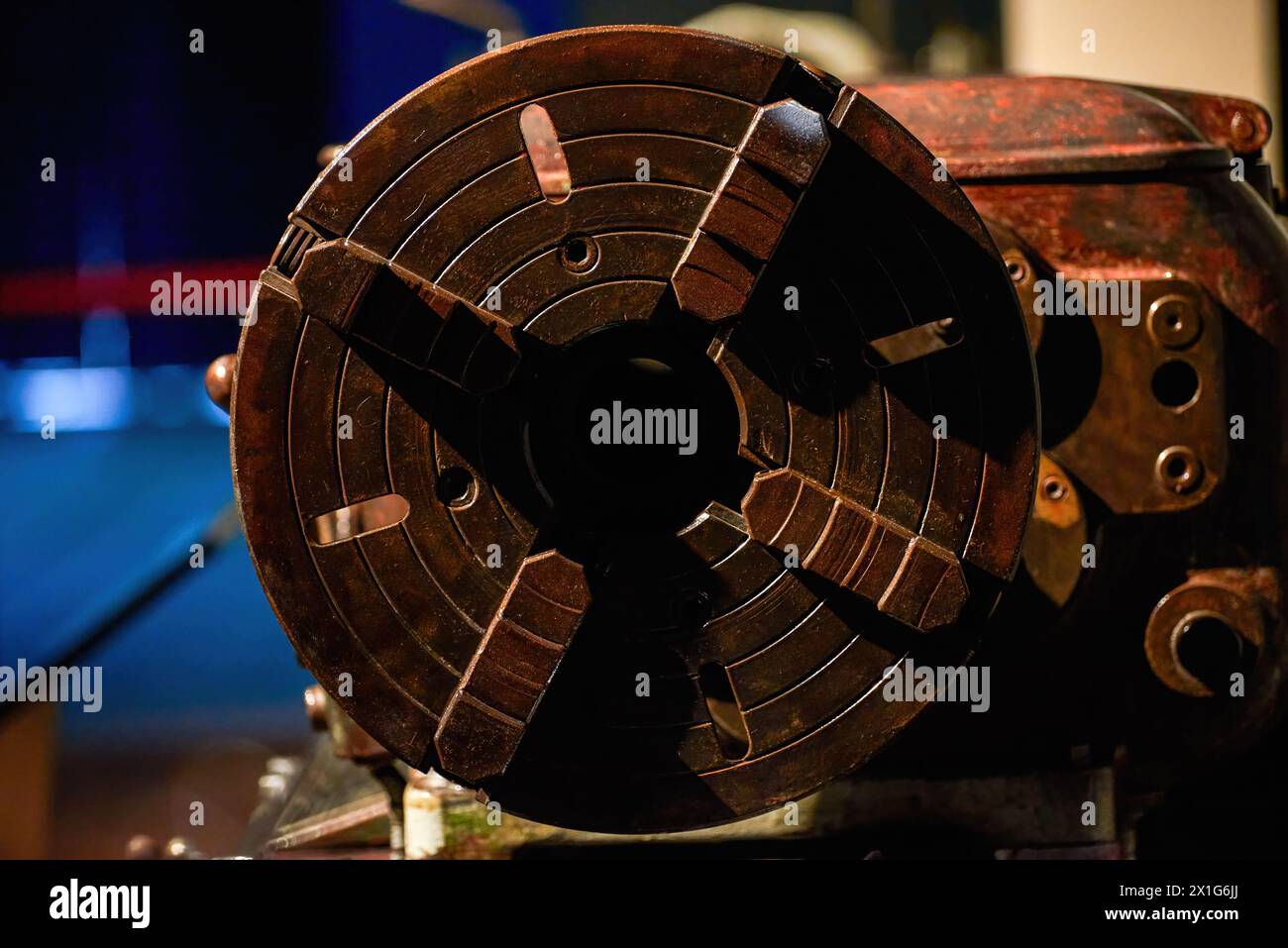 Large machinery and gears in Liuzhou Industrial Museum, Guangxi, China ...