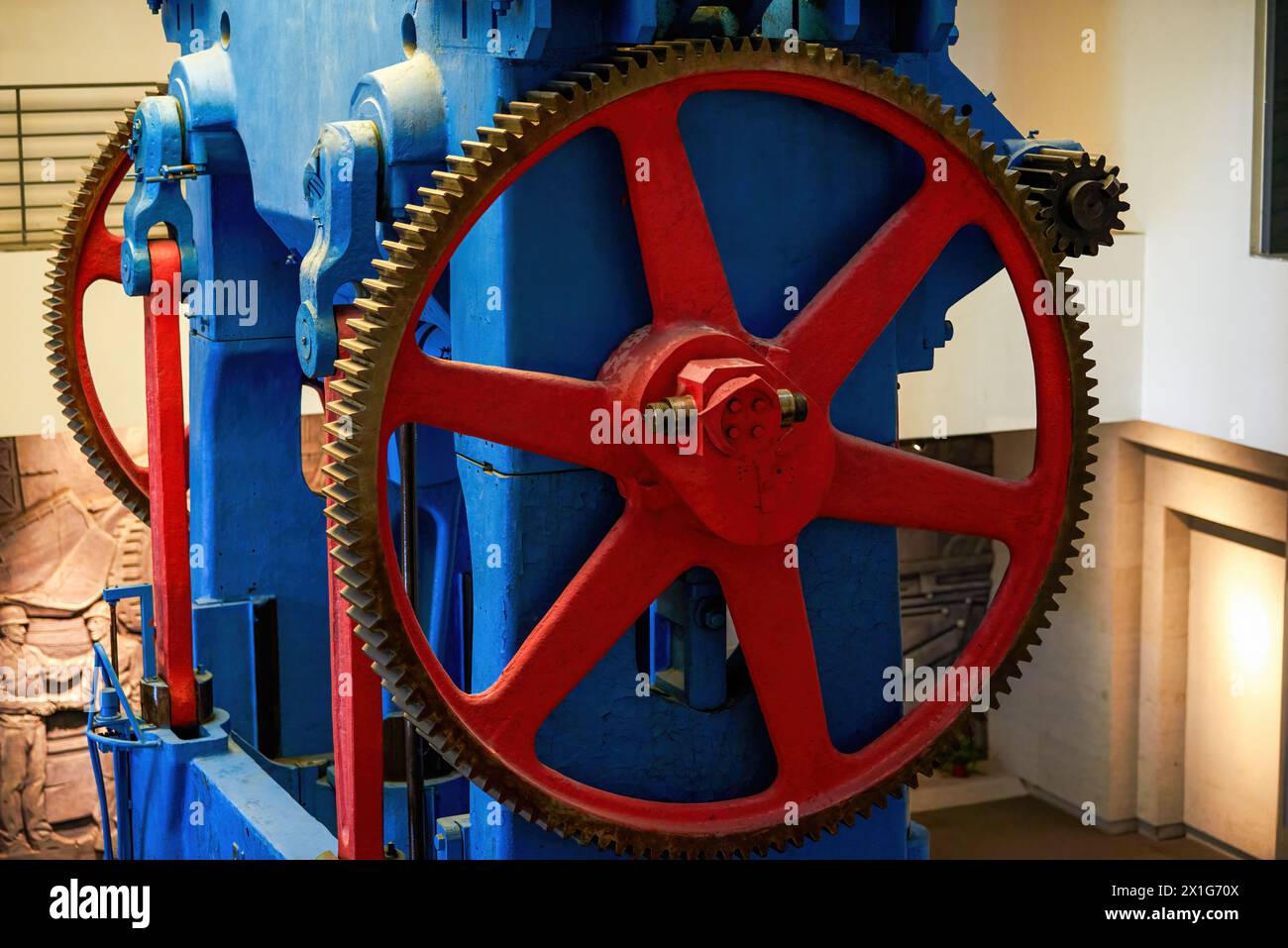 Large machinery and gears in Liuzhou Industrial Museum, Guangxi, China ...
