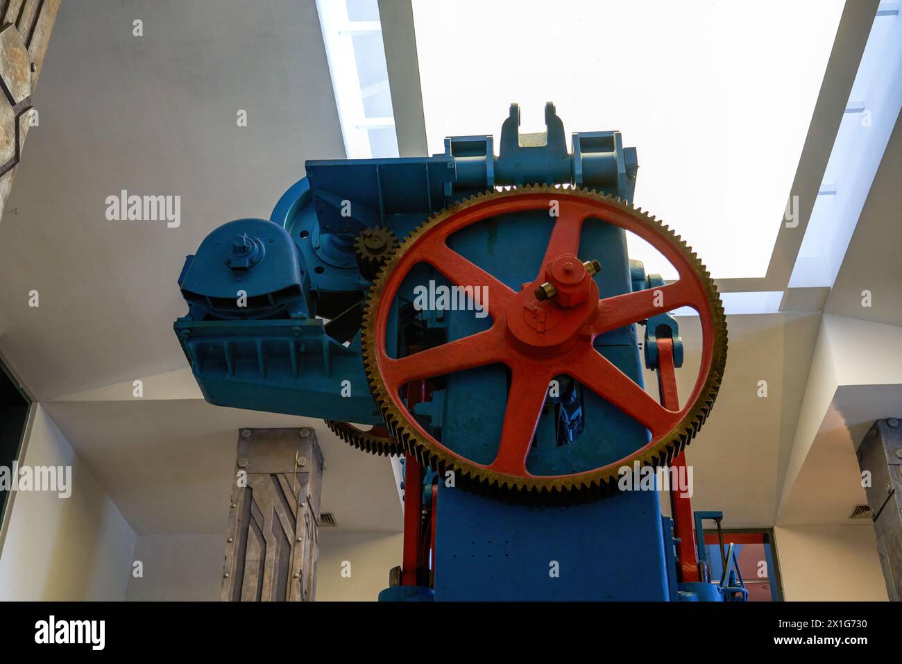 Large machinery and gears in Liuzhou Industrial Museum, Guangxi, China ...
