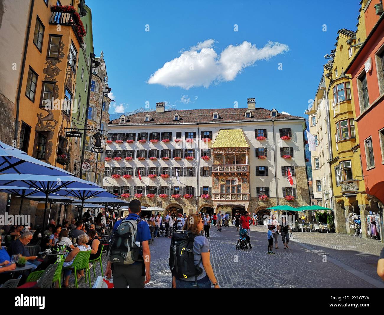 The Goldenes Dachl (Golden Roof) is a landmark structure located in the ...