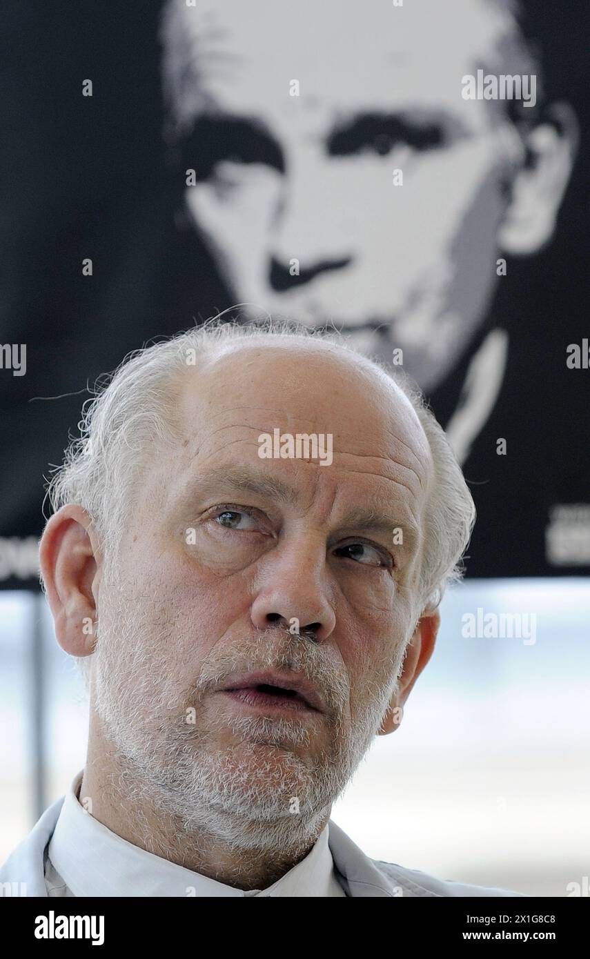 Actor John Malkovich at the press conference of "The Infernal Comedy ...