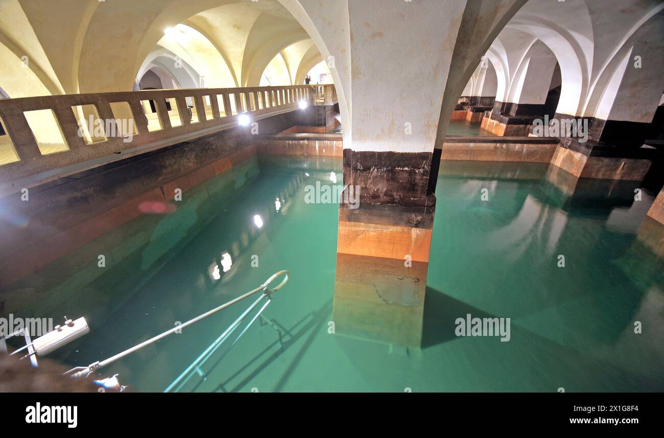 Inside the water reservoir in vienna.Monday, 03. August 2009. APA-FOTO ...