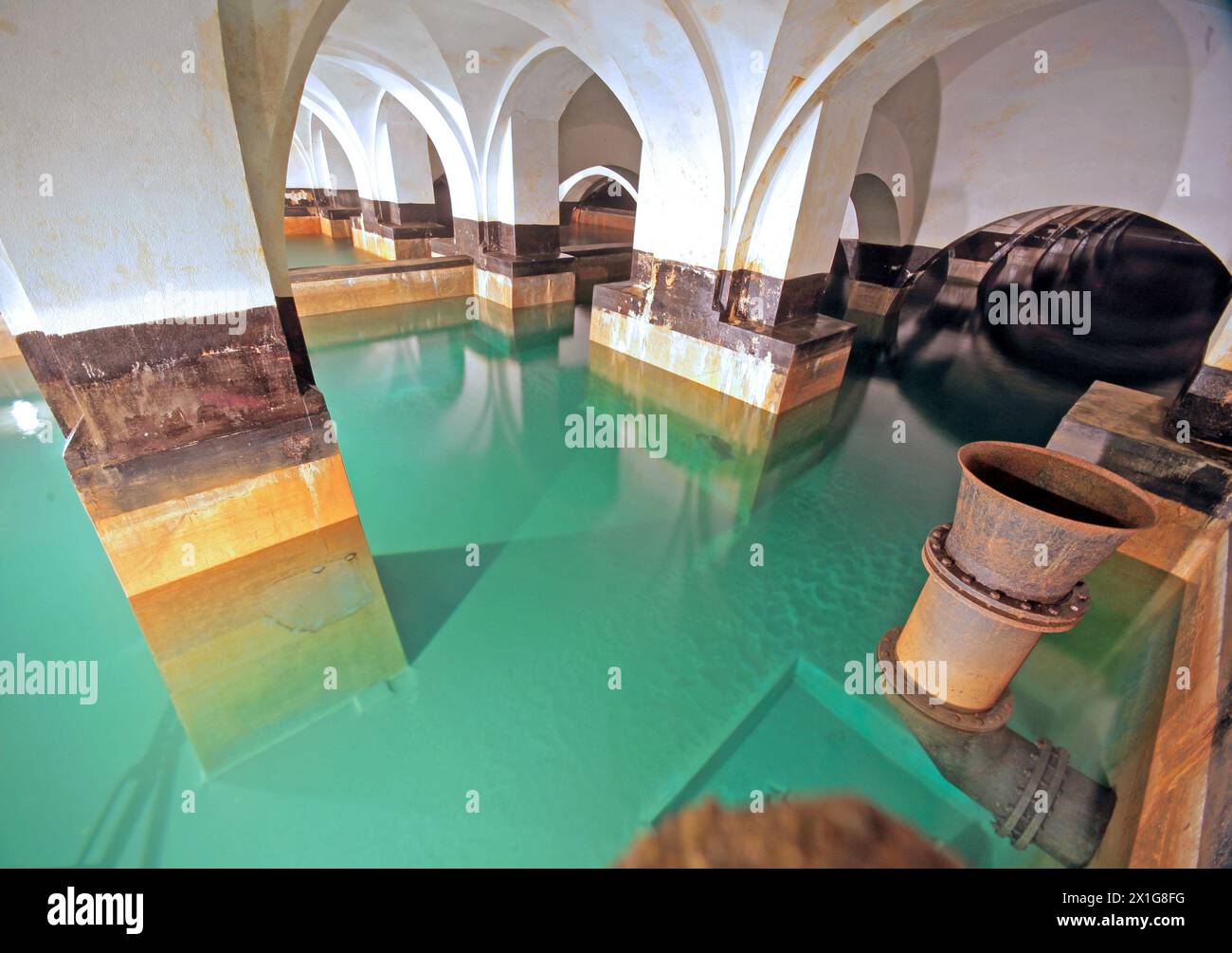Inside the water reservoir in vienna.Monday, 03. August 2009. APA-FOTO ...