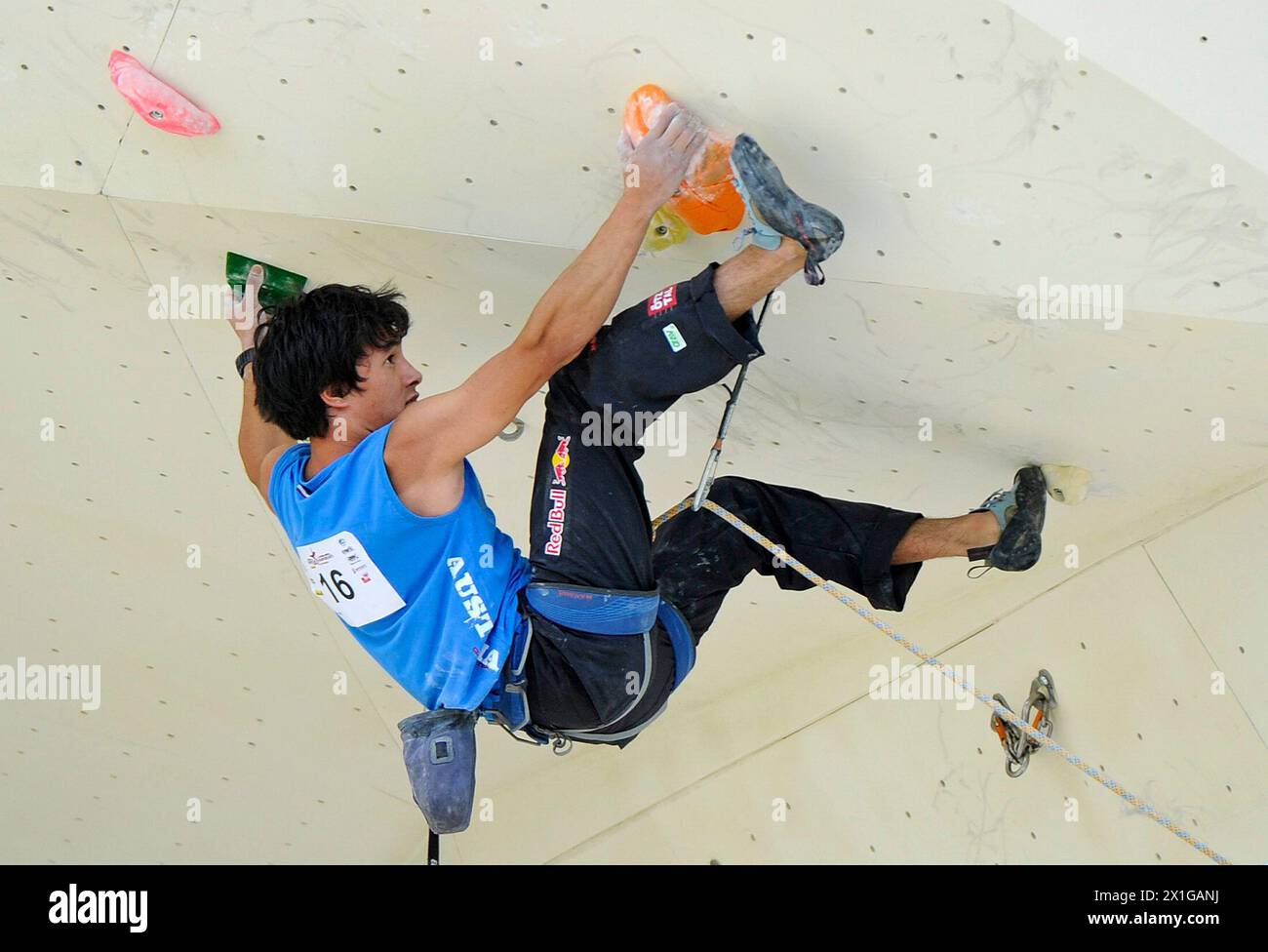 Qualifications of the European Championships in climbing on the new climbing tower in Imst on 15 ...
