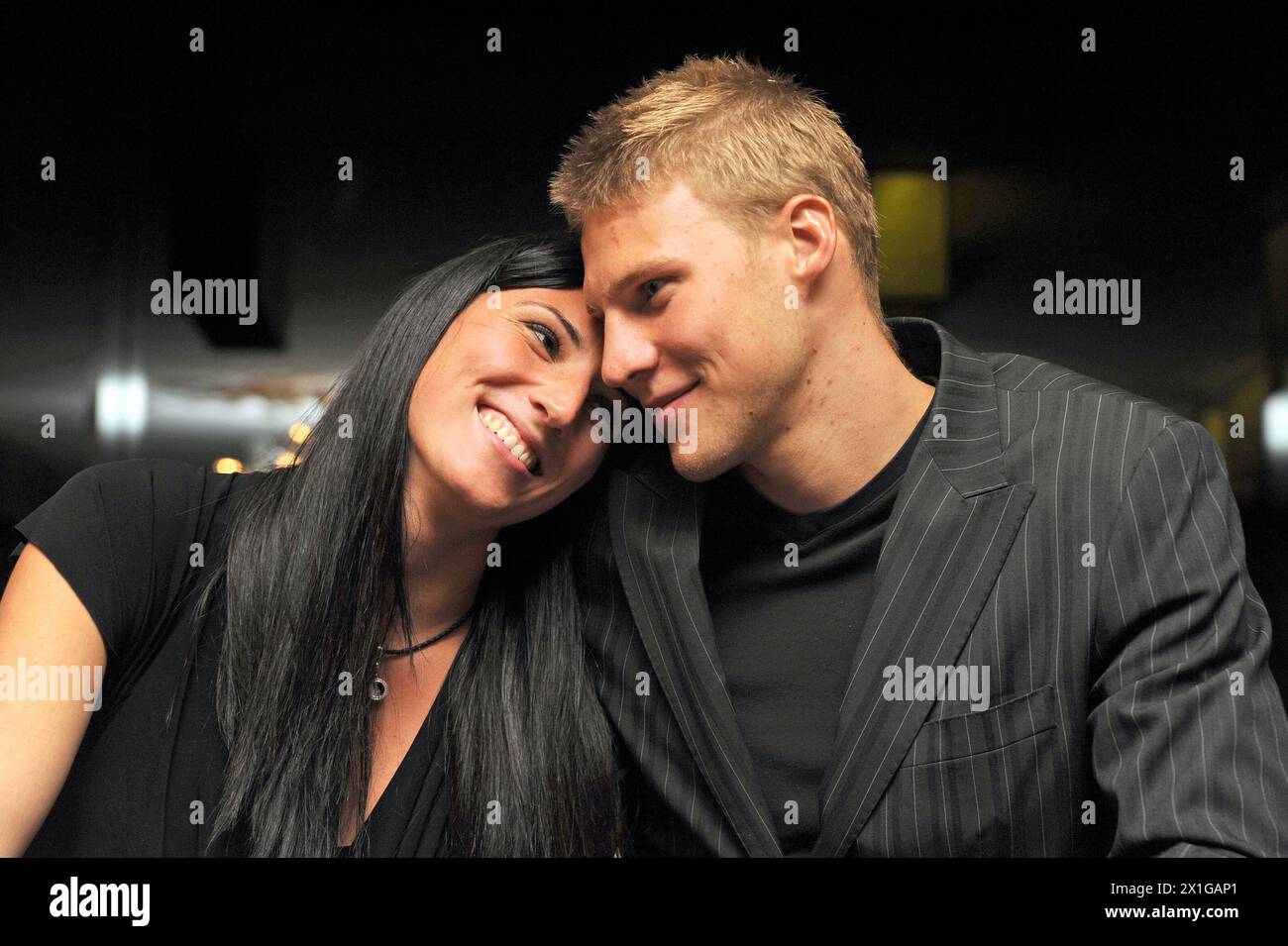Austrian swimmer Mirna Jukic and her brother Dinko Jukic during a party ...