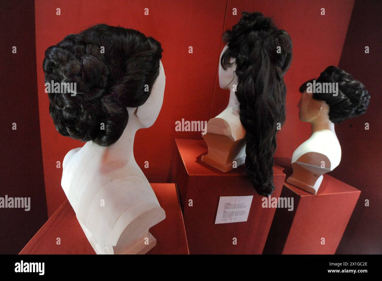 "Sisi Museum" in Vienna's Hofburg Palace shows three wigs made of real ...