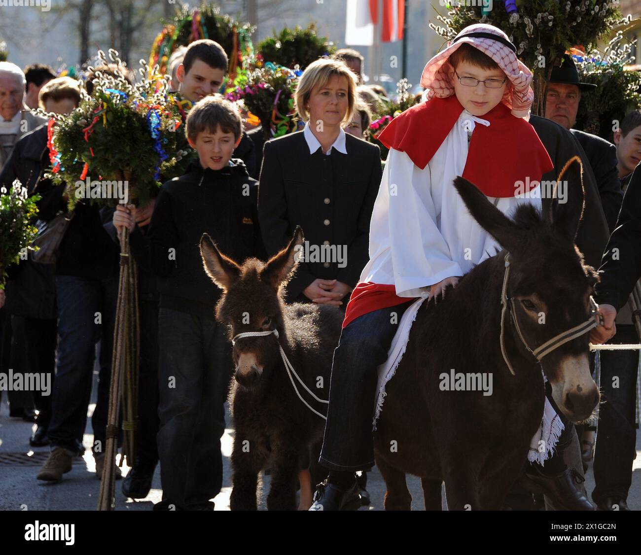 Austria - Easter Traditions - Traditional Palm Sunday procession with ...